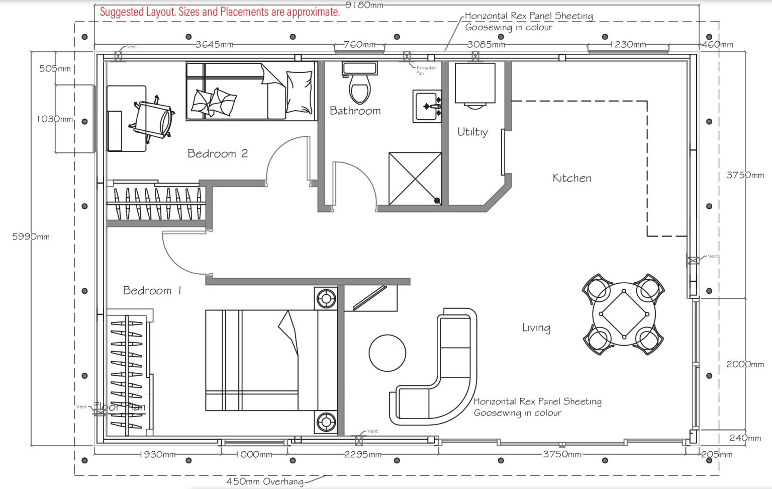 2 Bedroom Modular Home - Heritage Homes - House Designs & Plans Ireland