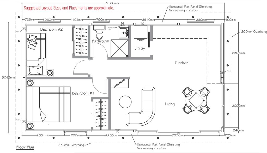 2 Bedroom Modular Home - Heritage Homes - House Designs & Plans Ireland