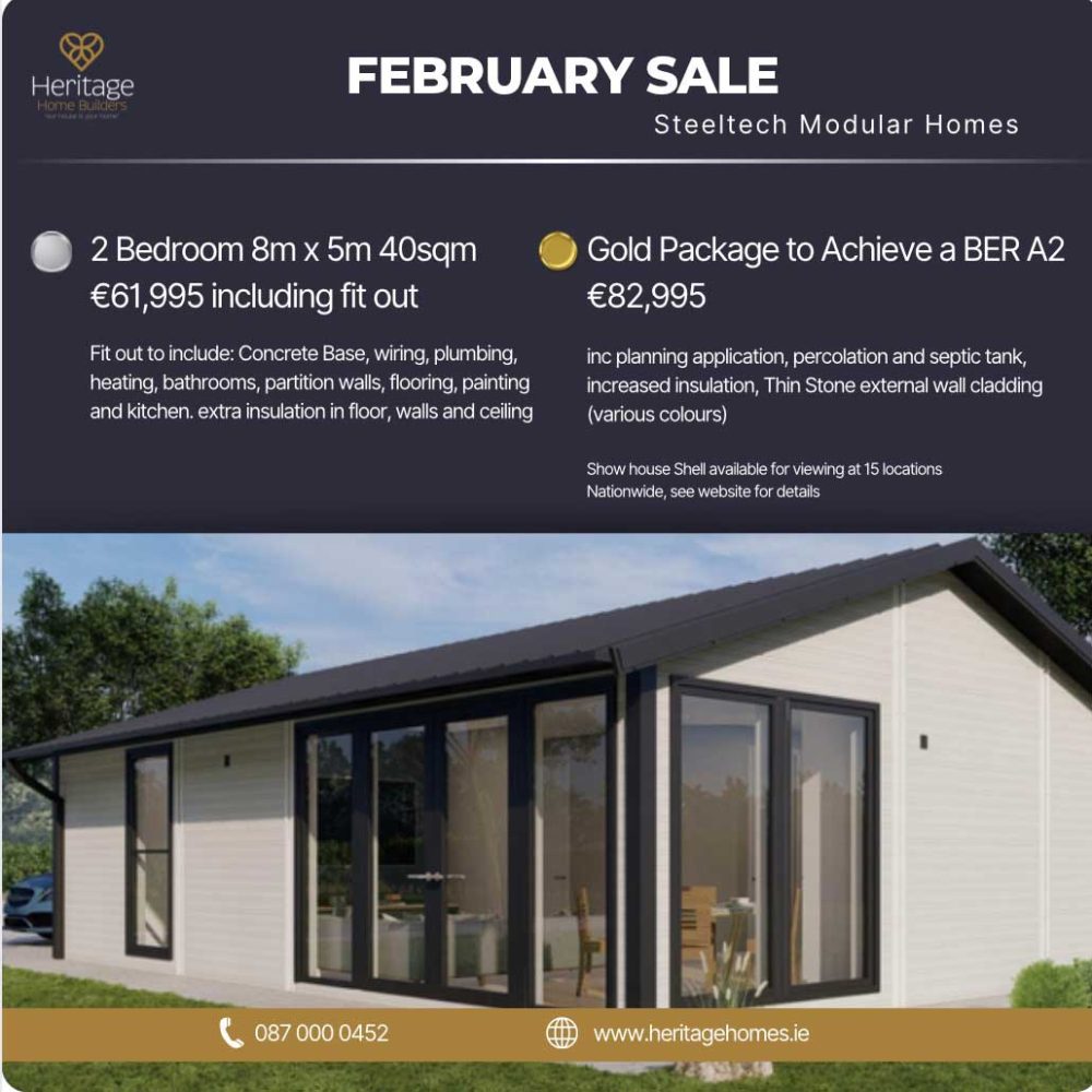 2 Bedroom Modular Home - Heritage Homes - House Designs & Plans Ireland
